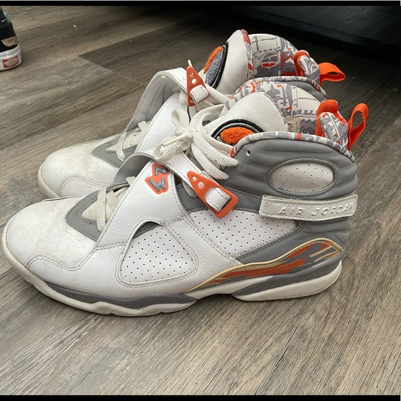 Jordan | Shoes | Nike Air Jordan 8 Viii Retro Orange Blaze Stealth Size ...